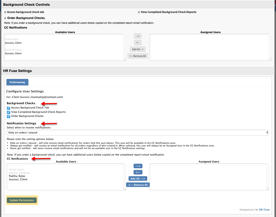 How to Setup User Permissions – ProScreening