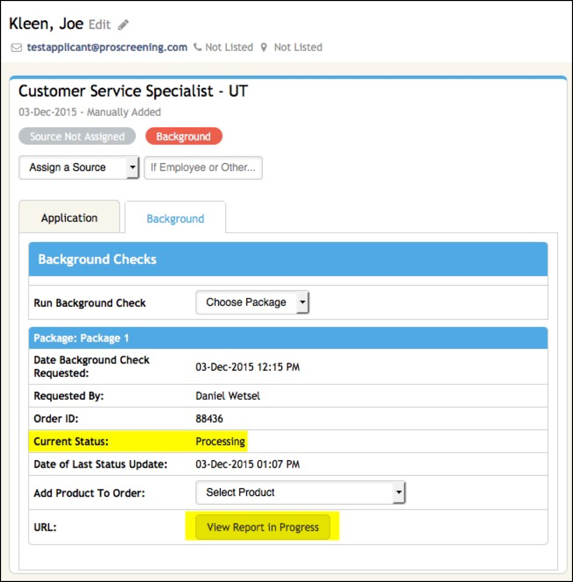 Background Check Statuses – ProScreening