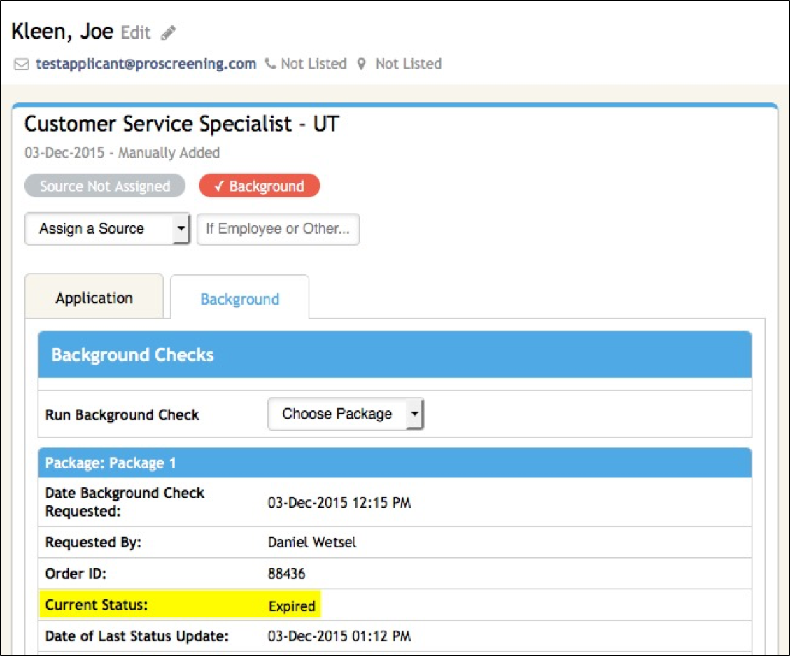 Background Check Statuses – ProScreening