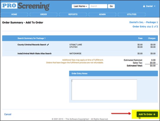 How To Add Products To Existing Reports ProScreening